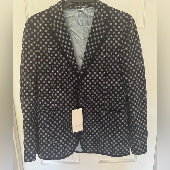Gucci | Suits & Blazers | New Men Gucci Blazersuitbluenavy Color Size ...
